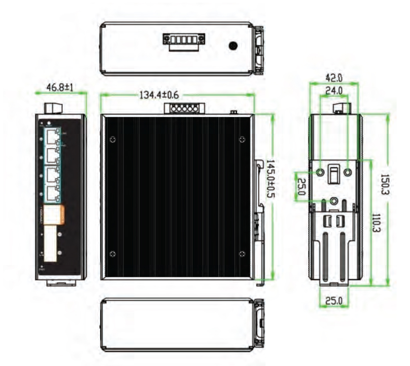 LinkPower LPS3400ATM Industrial L2+ Managed Gigabit PoE Network Switch | Inscape Data Corporation